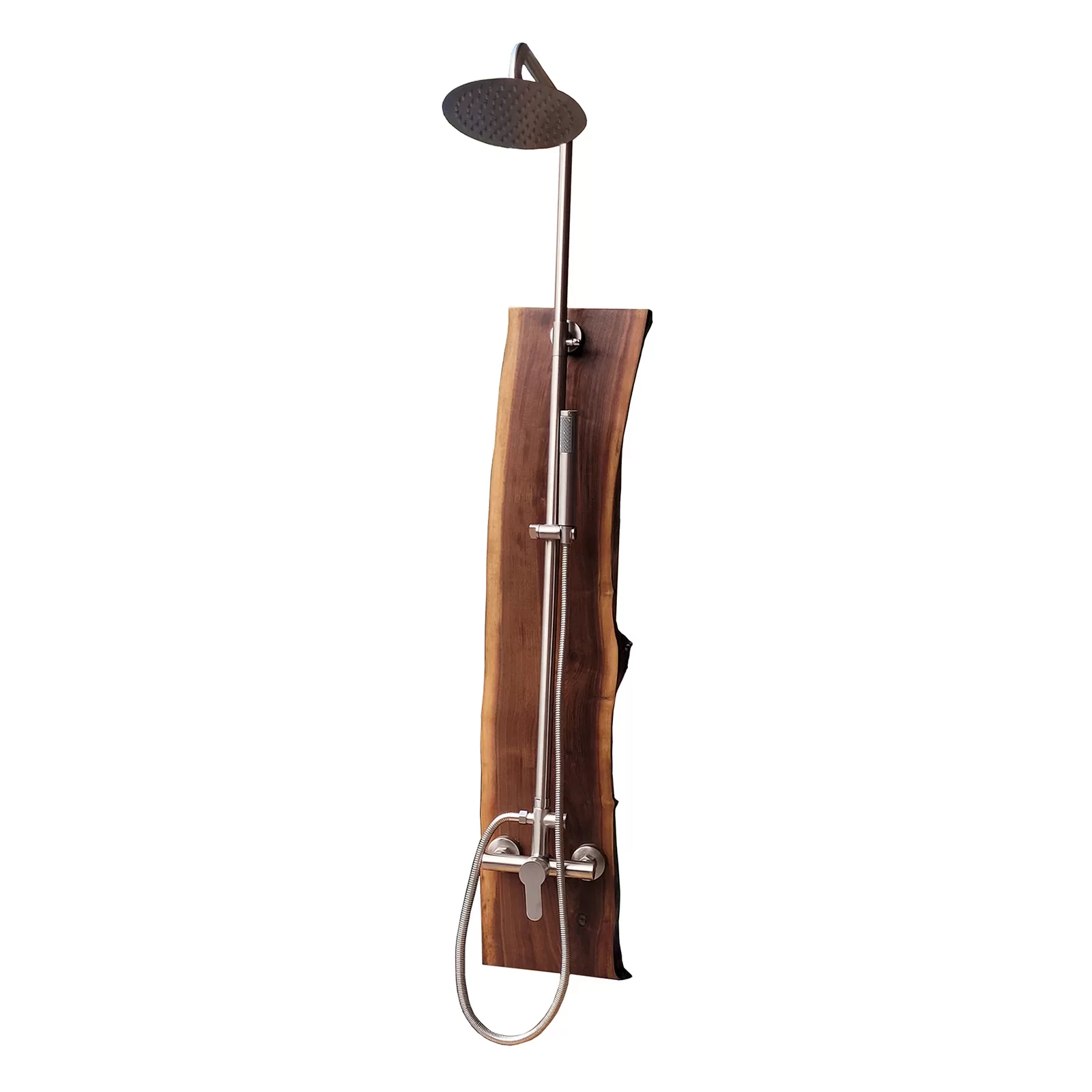 Live Edge Wood Wall Shower - OUTDOOR CEDAR SHOWERS